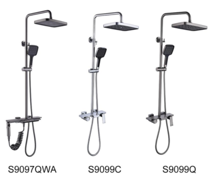 Luxury Customized Hotel Stainless Steel Brass Bathroom Shower Faucets ...