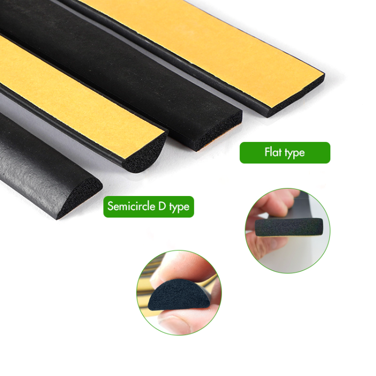 Buy China Wholesale D Type Self Adhesive Flat Soft Foam Epdm Edge ...