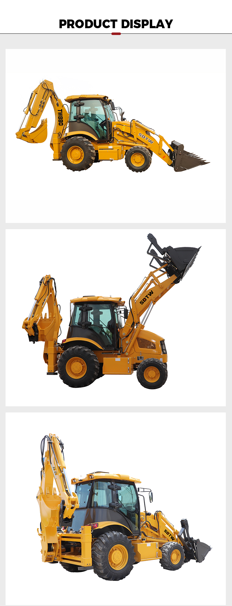 Ce 2ton 3ton 5ton 6ton Mini Tractor Backhoe Loader Small Backhoe 4x4 ...