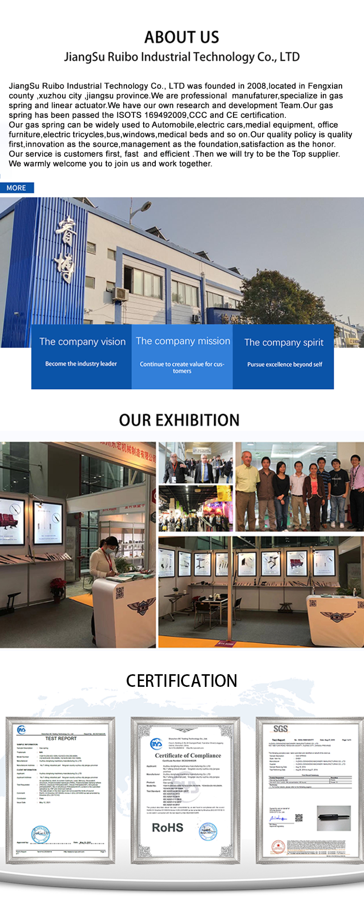 Ruibe Bed Lifting System Motor Electric Linear Actuator Linear Motion ...