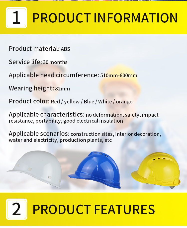 Factory Direct Industrial Construction Hard Hat Safety Color Helmet ...