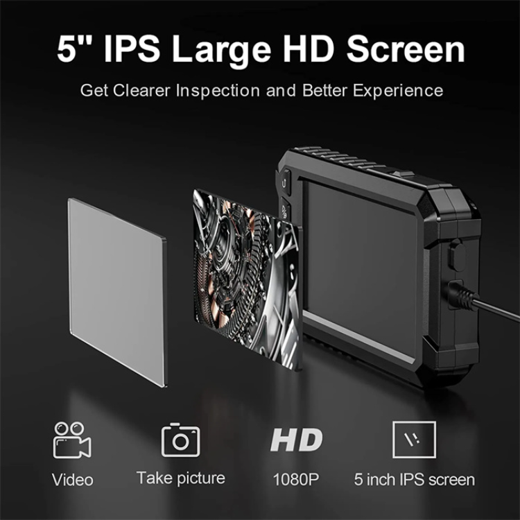 8mm 5.5mm Dual Lens 1080p Industrial Drain Pipe Video Wide View Angle ...