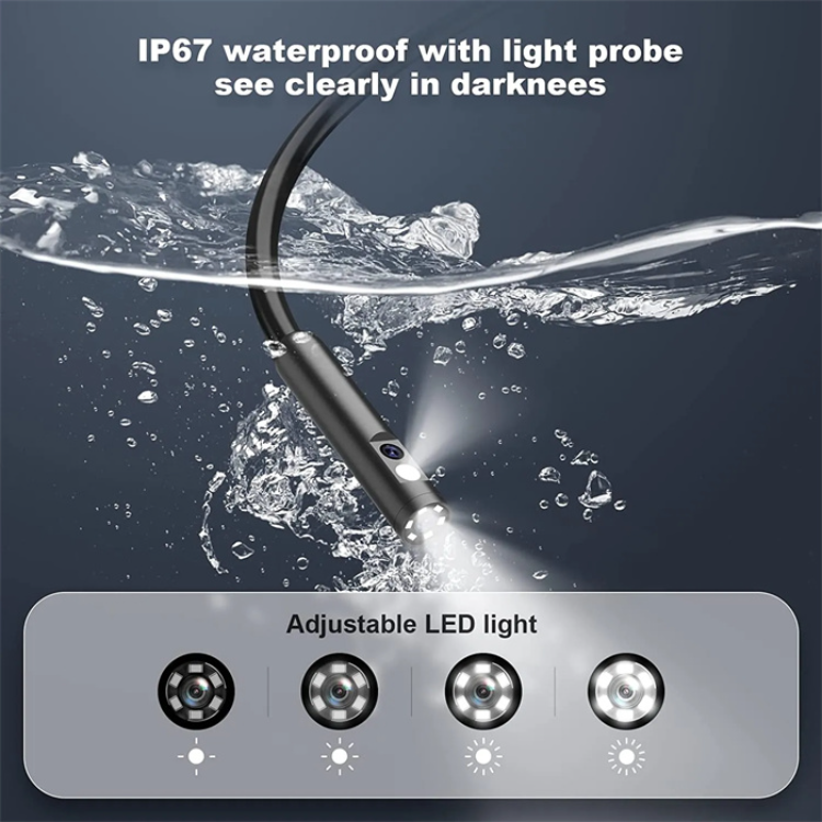 8mm 5.5mm Dual Lens 1080p Industrial Drain Pipe Video Wide View Angle ...