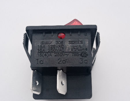 16a 250v On Off Dpst Red Rocker Switch Panel Cut Out 37.4x22.4mm With ...