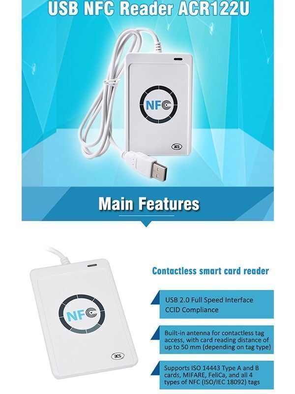 Usb Full Speed Contactless Nfc Card Reader Writer For Payment Accrss ...