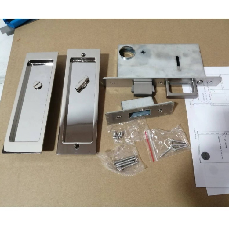 Modern Rectangular Pocket Sliding Door Mortise Lock, Bathroom Sliding ...