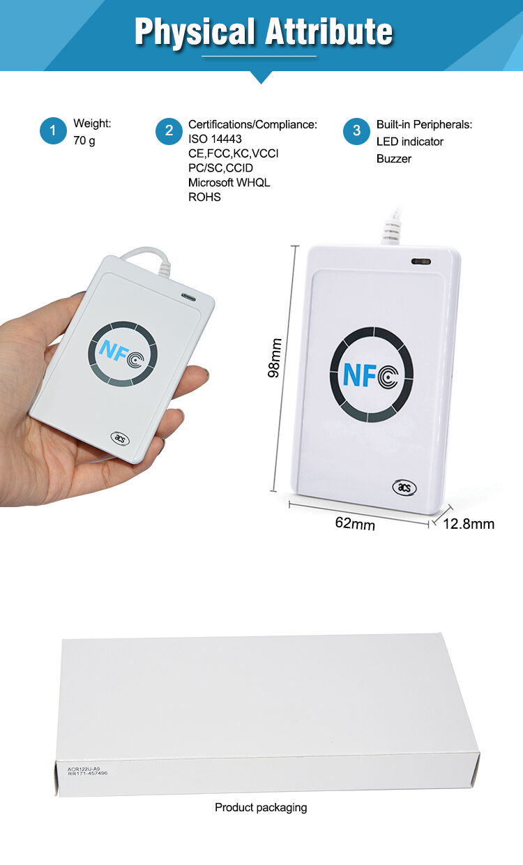 Usb Interface Acr122u-a9 Nfc Reader Writer Supports Iso18092 And ...