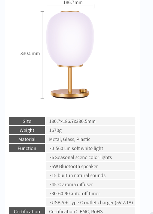 High Quality Led Atmosphere Aroma Table Lamp White Noise Machine And ...