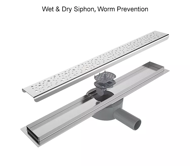 Sanipro Bathroom Shower Water Grate Channel Drainage Rectangular Floor ...