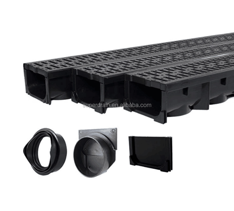 Plastic Channel Drain Linear Drainage Trench Drain With Pp Floor ...