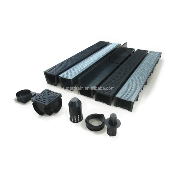 Plastic Channel Drain Linear Drainage Trench Drain With Pp Floor ...