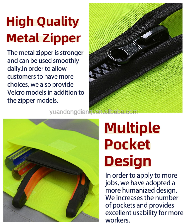 Custom Logo Hi Vi Reflective Road Safety Vest Construction Work High ...