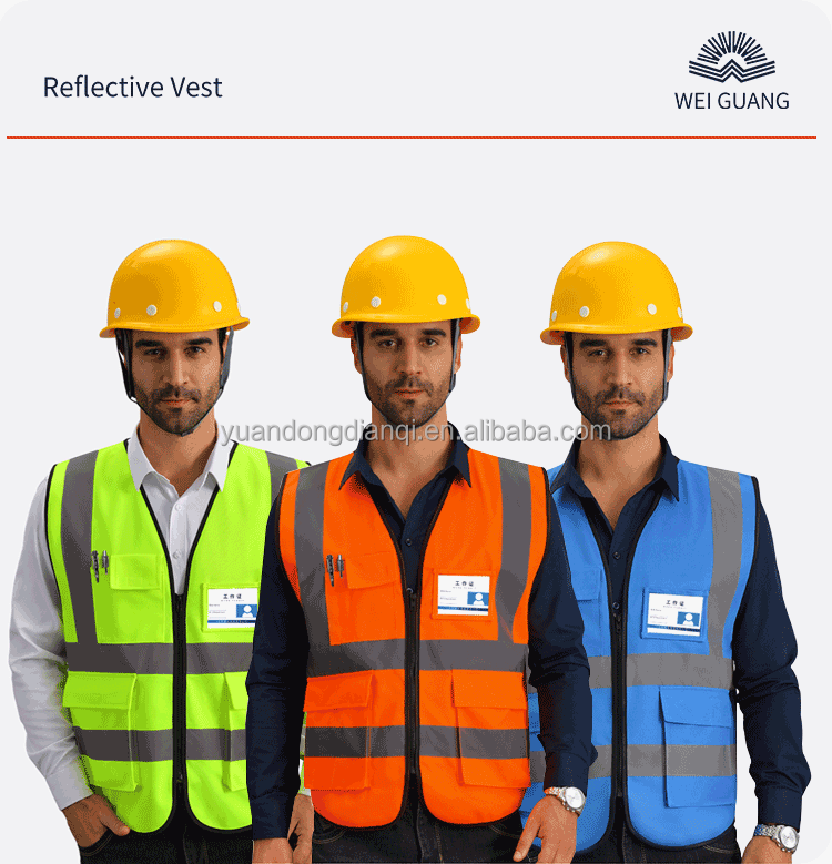 Custom Logo Hi Vi Reflective Road Safety Vest Construction Work High ...