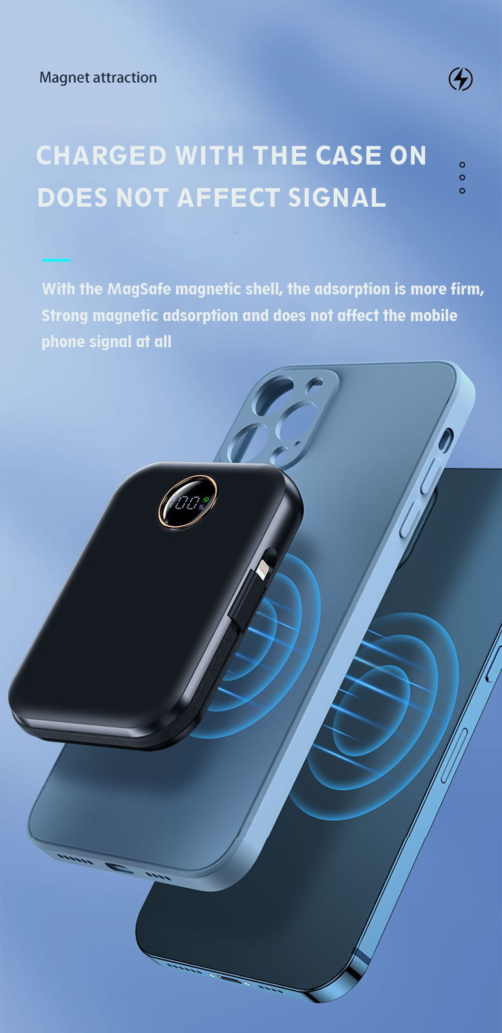 Factory Cheap Price Magsafe Magnetic Wireless Charging Power Bank E34a ...