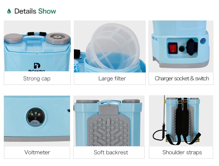 Customized Rechargeable Electric Mist Water Spray Nozzle Agriculture ...