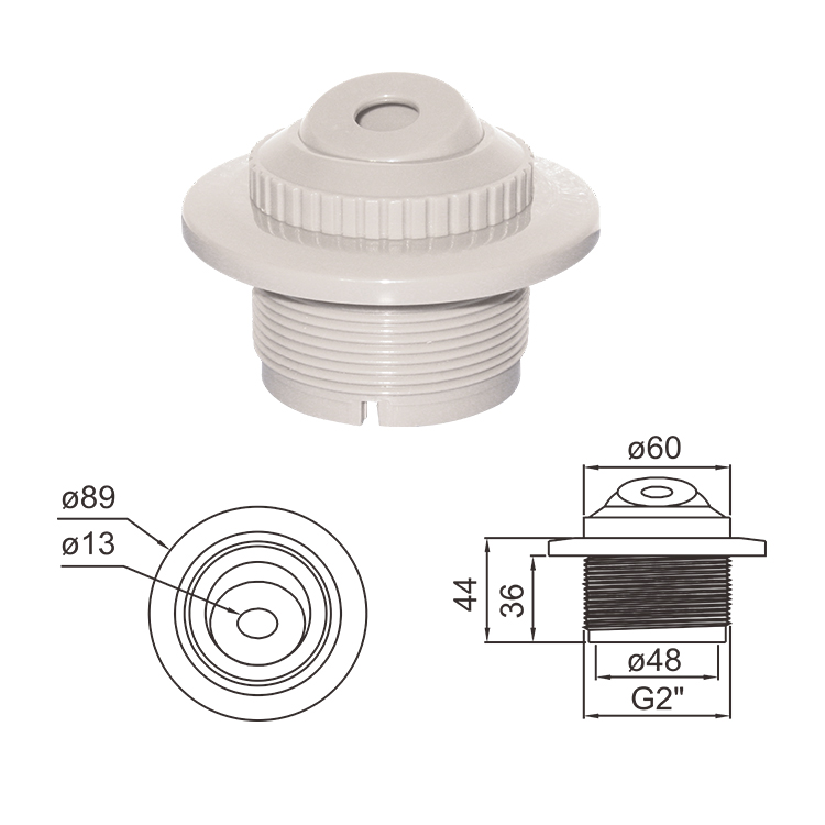 Plastic Swimming Pool Jet Nozzles 1-1/2-inch Flow Inlet Fitting ...