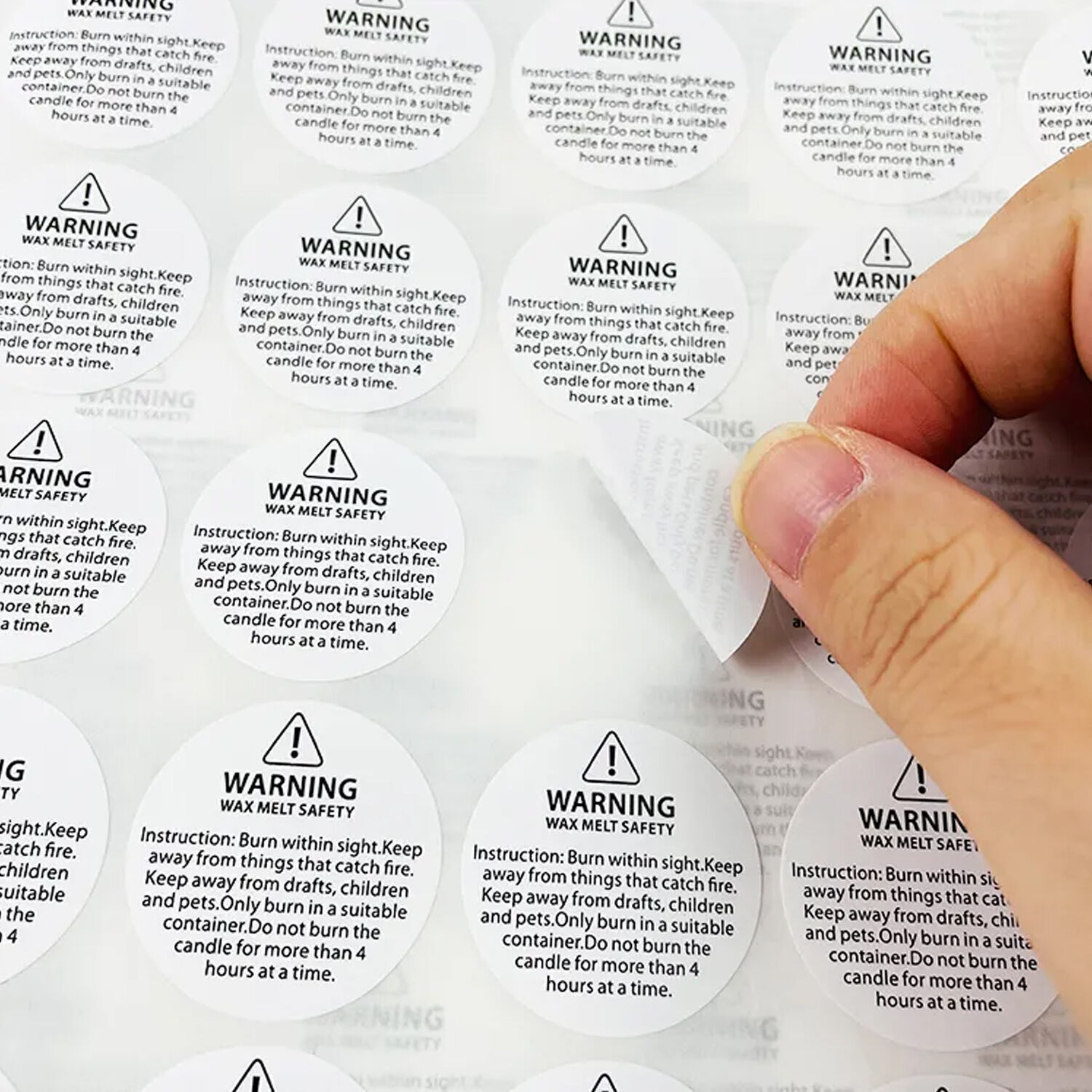 Factory Supplier Price Stickers Candle Jar Container Labels Wax Melting ...