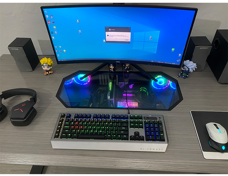 Brand New Pull-out Drawer Pc Table Desk Rgb Atx Diy Cooling Fan ...