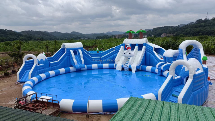 Popular Theme Water Park One Stop Service Inflatable Water Park With ...