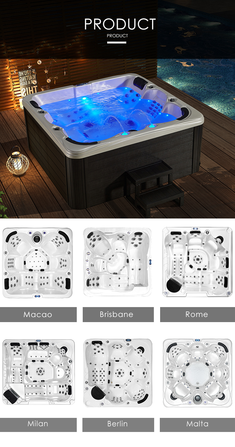 Joyee Small Spas 3 Person Hot Spa Tubs Freestanding Whirlpools Gecko ...