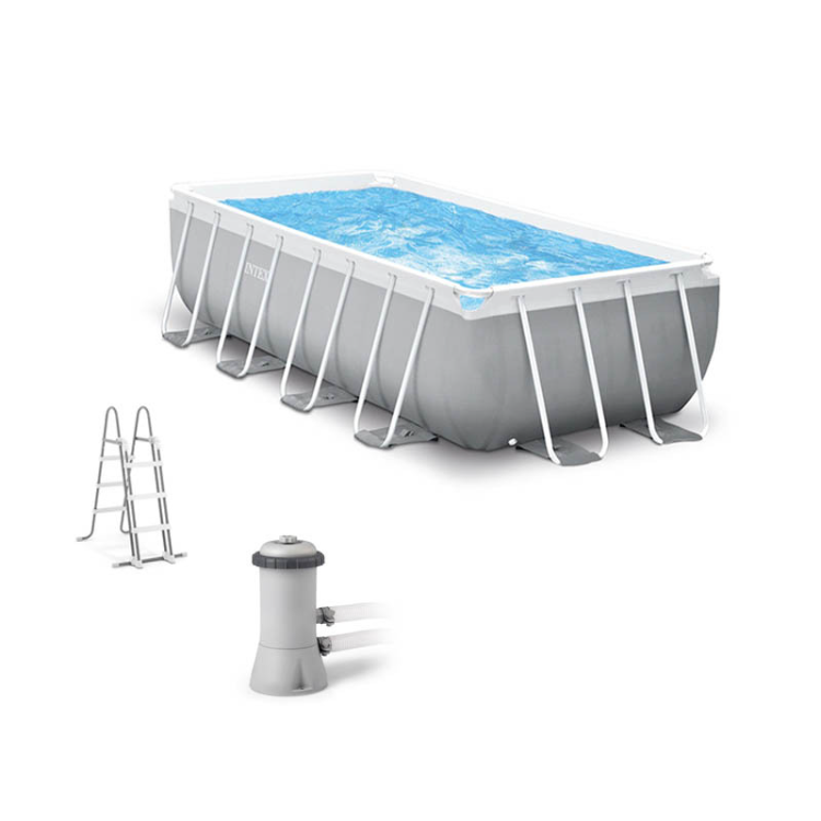 Intex 26790 Piscina Folding Steel Frame Pvc Rectangular Family Above ...