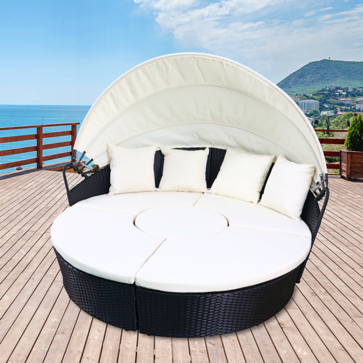 Buy Wholesale China Comfortable Outdoor Sun Lounger Rattan Sunbed ...