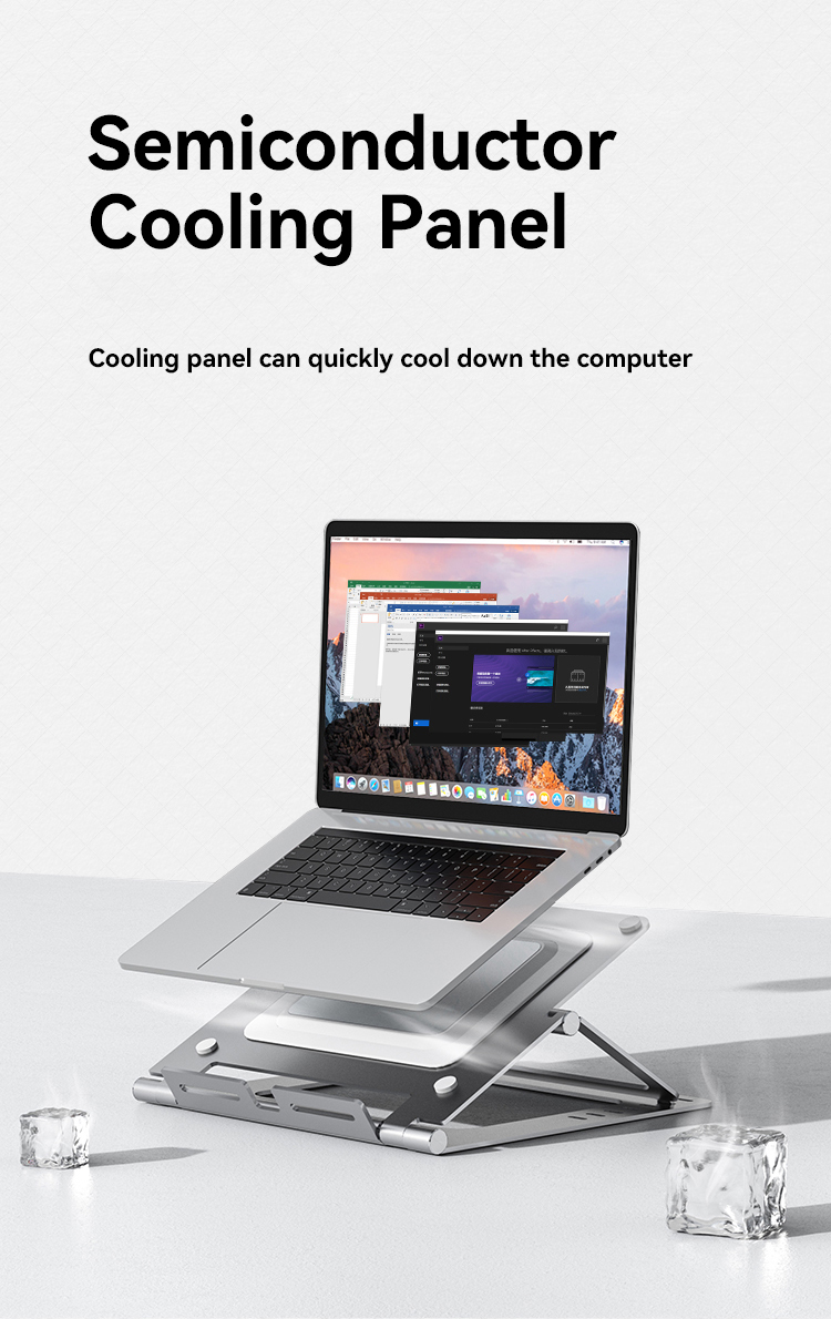 Adjustable Laptop Stand Portable Aluminium Laptop Cooler Cooling Pad ...