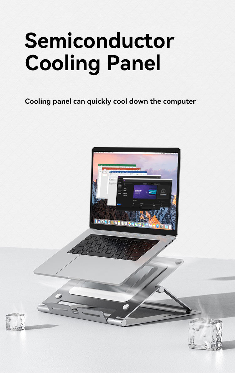 Adjustable Laptop Stand Portable Aluminium Laptop Cooler Cooling Pad ...