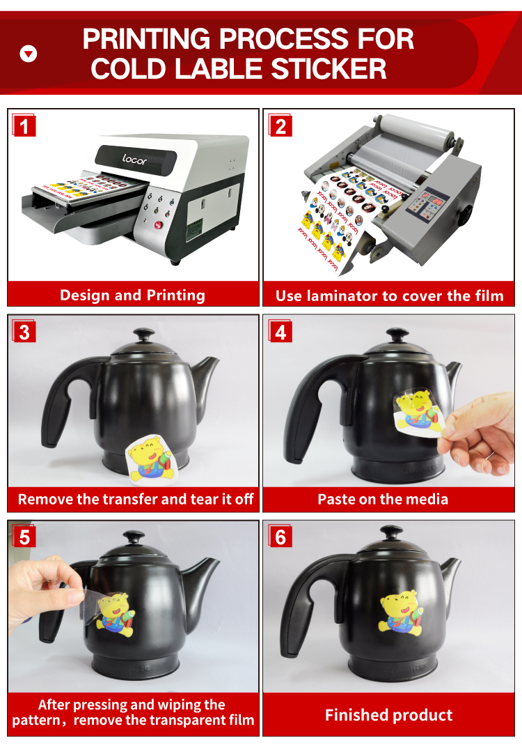 Locor Official Factory A3 Uv Led Flatbed Printer Plotter Uv Flatbed ...