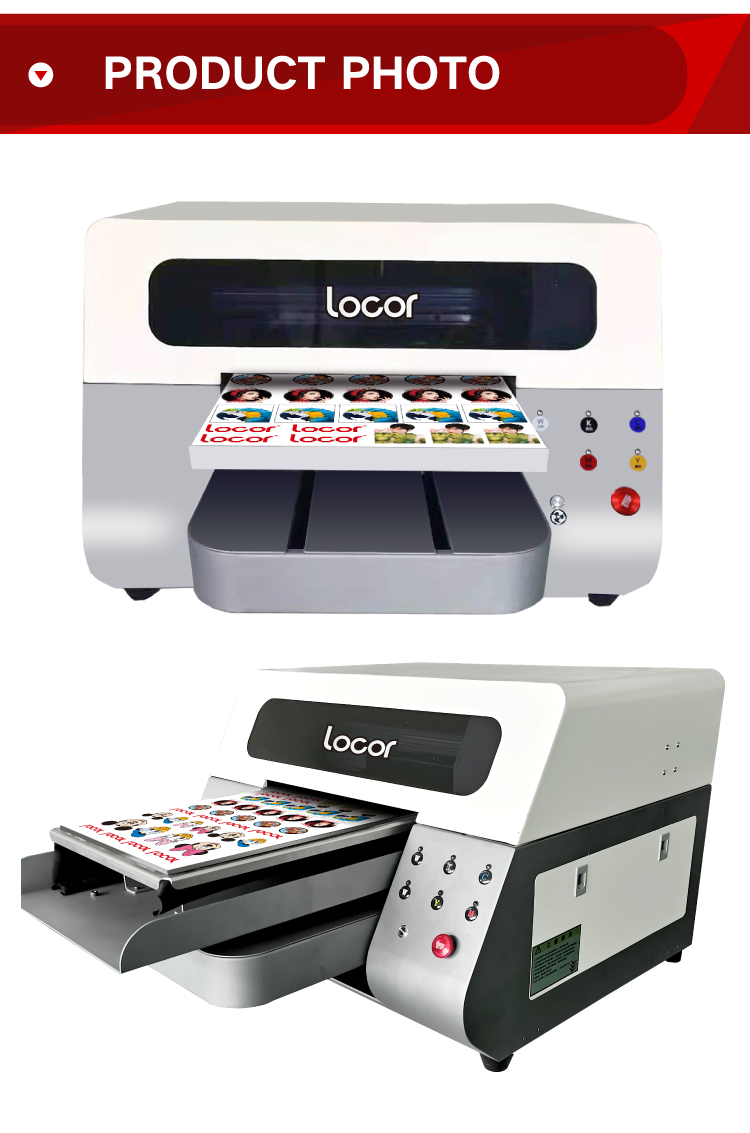 Locor Official Factory A3 Uv Led Flatbed Printer Plotter Uv Flatbed ...