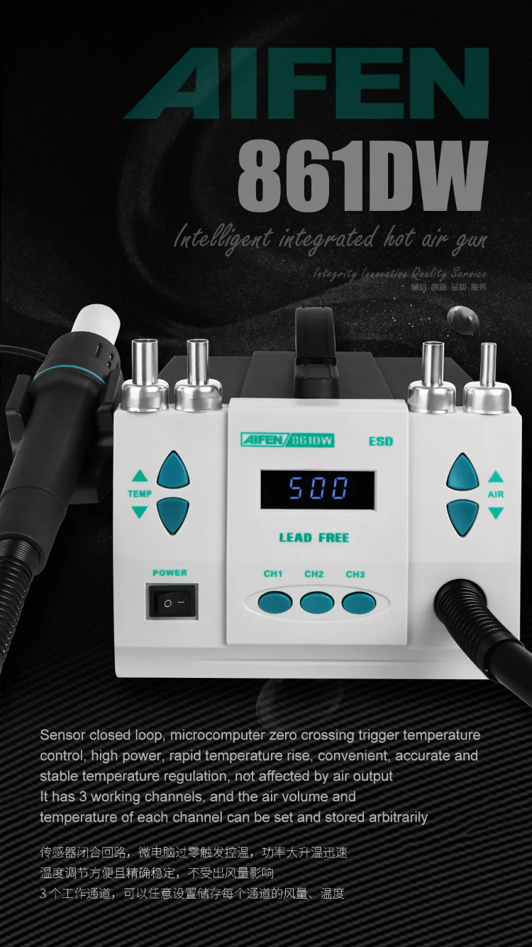 2023 Wholesale Price Aifen 861dw Hot Air Gun Rework Soldering Station ...