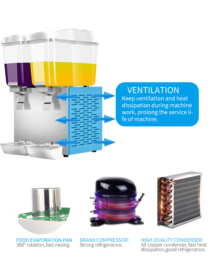 Mk-jd216bd Ce Approved Stainless Steel Warm&cool Blending 32l Double ...