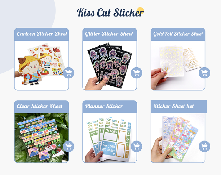 Personalized Decorative Sticker Shiny Pvc Custom Logo Cute Hologram ...