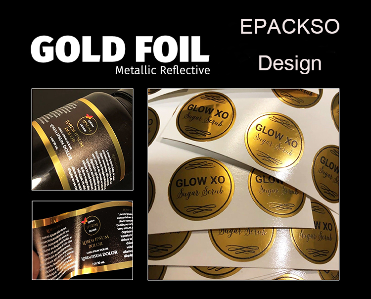 Custom Luxury Waterproof Printing Vinyl Labels Roll Logo Personal Care ...