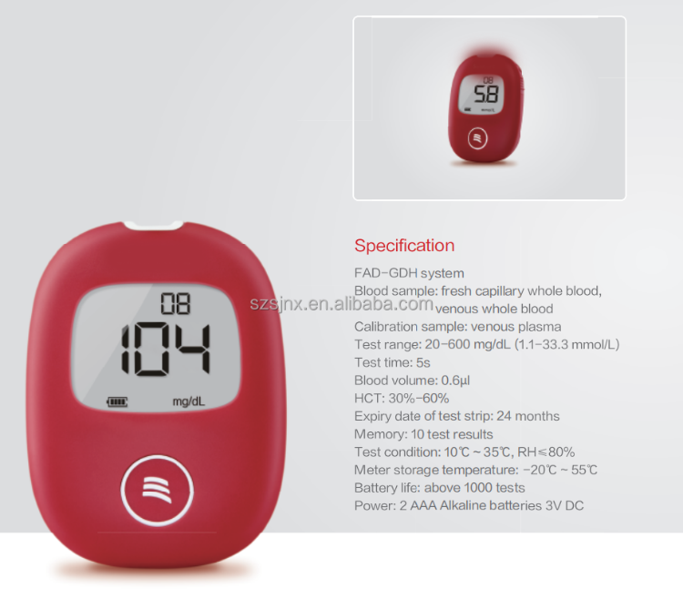 One Step Blood Glucose Test Strips Accurate Blood Glucometer Monitor ...