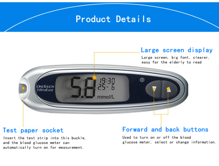 Ma-67 One Touch Ultra Easy Glucometer With Test Strip,5s Poct Home And ...