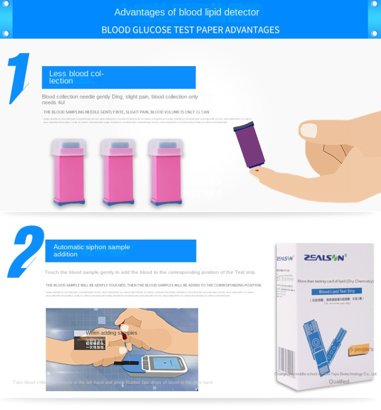 Bg Meter 4 In 1 Panel High Density Lipoprotein Cholesterol 500 Data ...