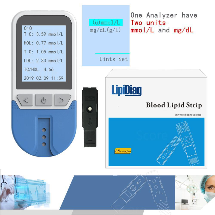Bg Meter 4 In 1 Panel High Density Lipoprotein Cholesterol 500 Data ...