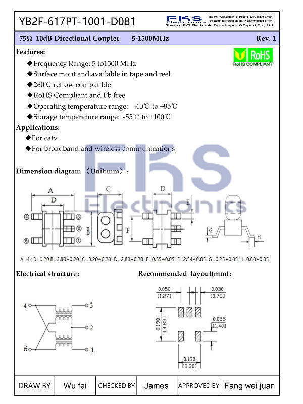 Directional Coupler / Transformer / Microwave Coupler / Rf Coupler ...