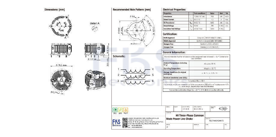 Tpb Hv Three-phase Common Mode Power Line Choke,oem/odm Service, Power ...