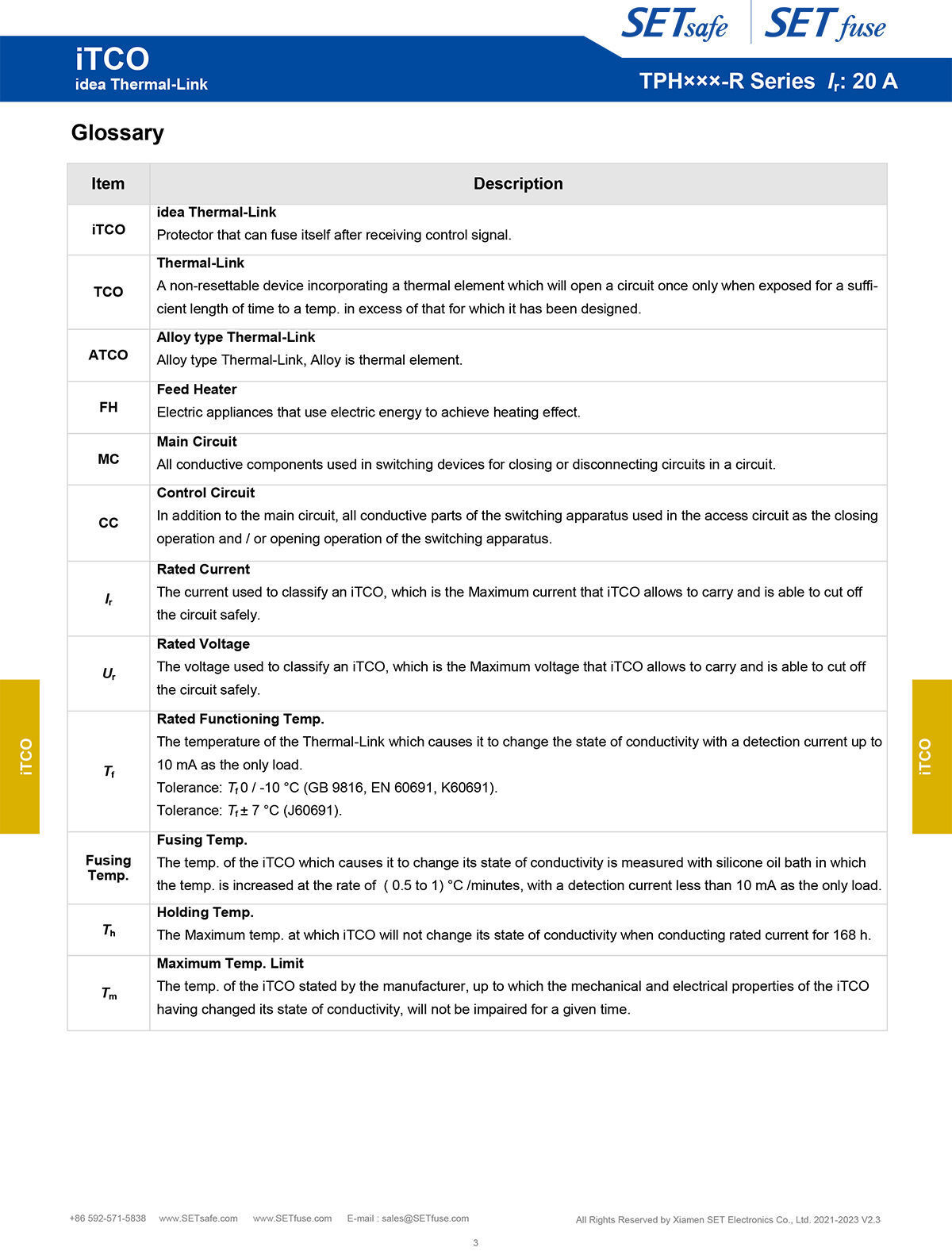 Tph×××-r Series Idea Thermal-link (itco) 100 A 1125 Vdc Scp Fuse ...