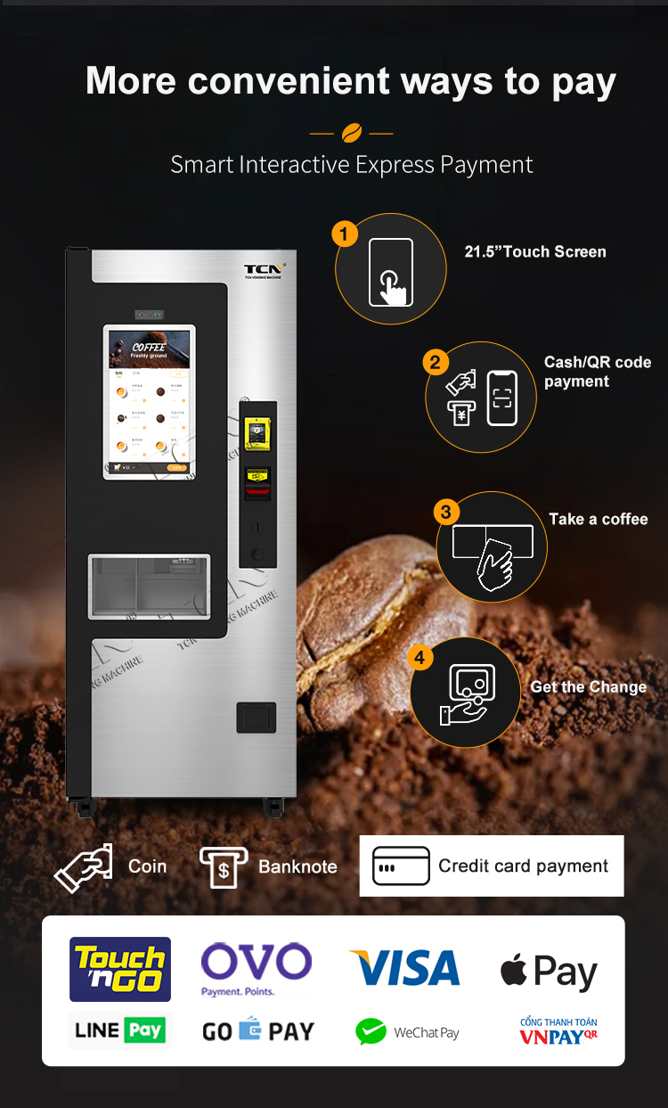 Buy Wholesale China Tcn Factory Supply Oem Odm Coffee Vending Machine Commercial Automatic ...