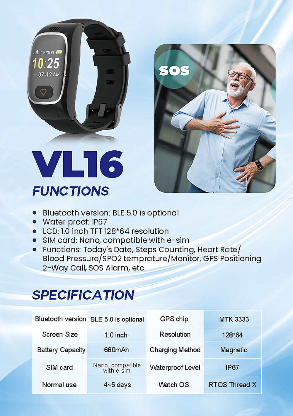 Buy Wholesale China Vl16 Elderly 4g Fall Detection Smartwatch Health ...