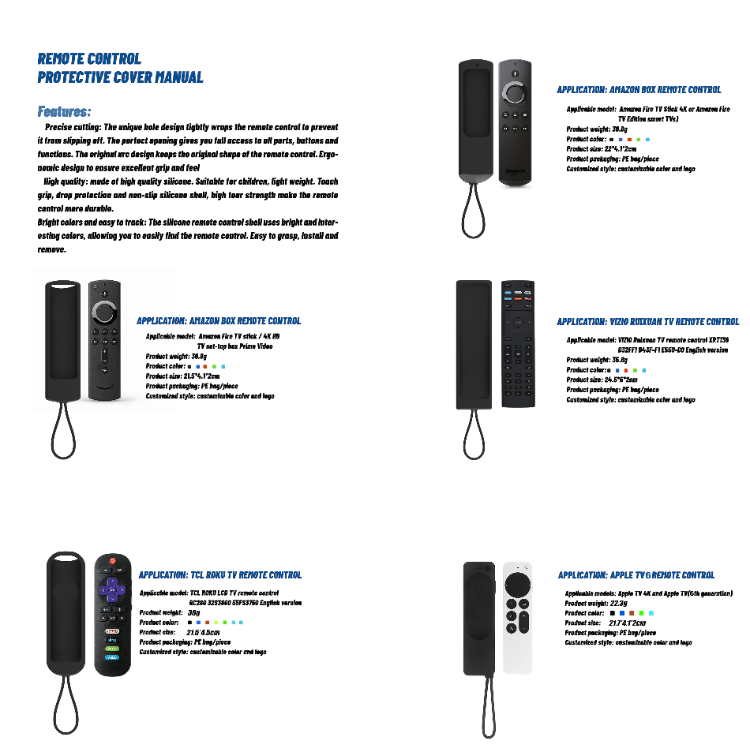 Customized Wholesale Tv Remote Control Case Silicone Tv Protective ...