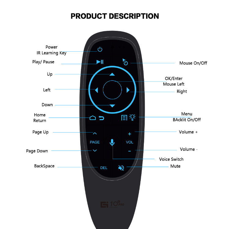 G10s Pro Bt Wireless Tv Remote Control Switches G10s Pro Plus Air Mouse ...