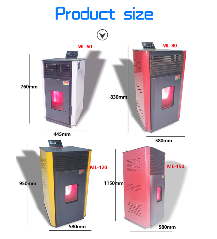 Home Use 18kw High Power Hot Selling Wood Pellet Stove With One Button ...