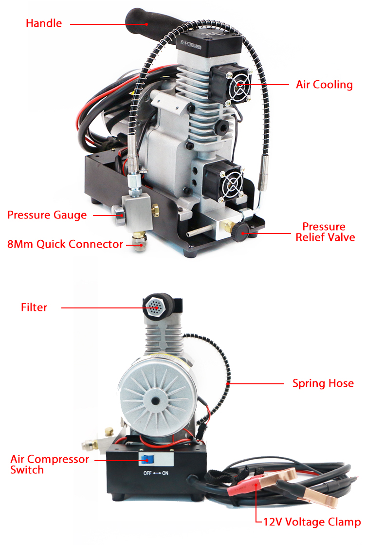Buy Wholesale China 4500psi High Pressure Air Compressor Scuba Diving Mini Pcp Electric ...