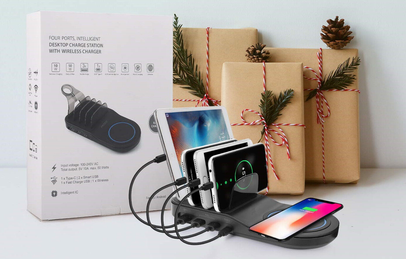 Buy Wholesale China Multifunctional Chargers 50w Charger Multi-port 4 ...