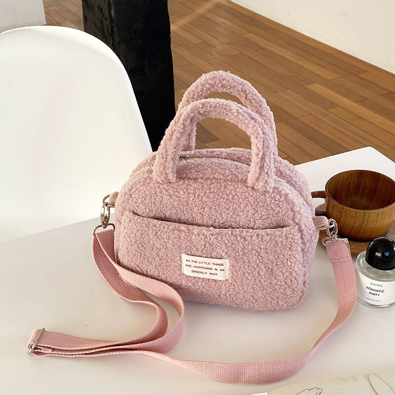 Fashion Lady's Handbags Tote Carry Sling Plush Bags Customized Cute ...