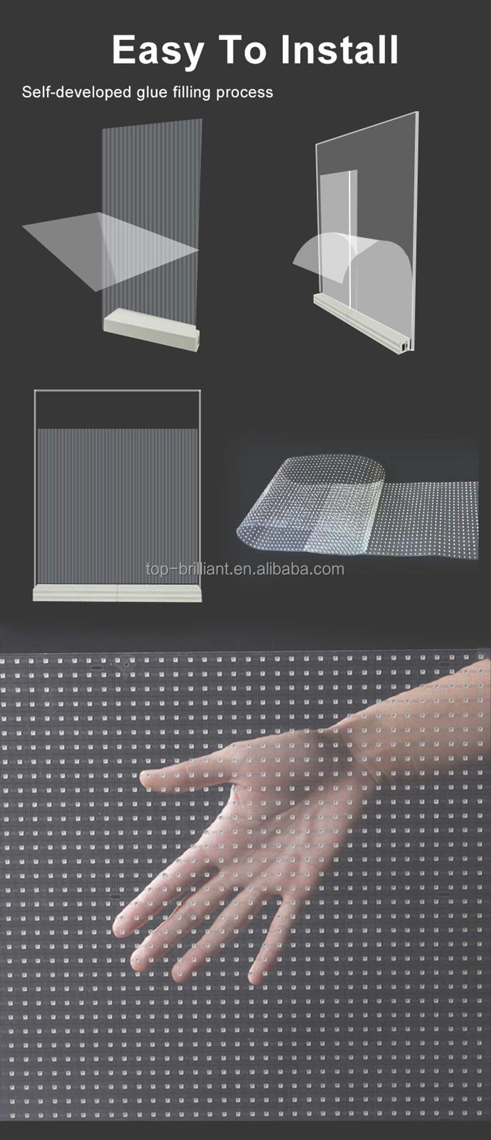 Buy Wholesale China High Brightness Transparent Led Screen Display ...